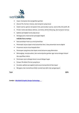 Standart World skills Graphic Design technology | PDF