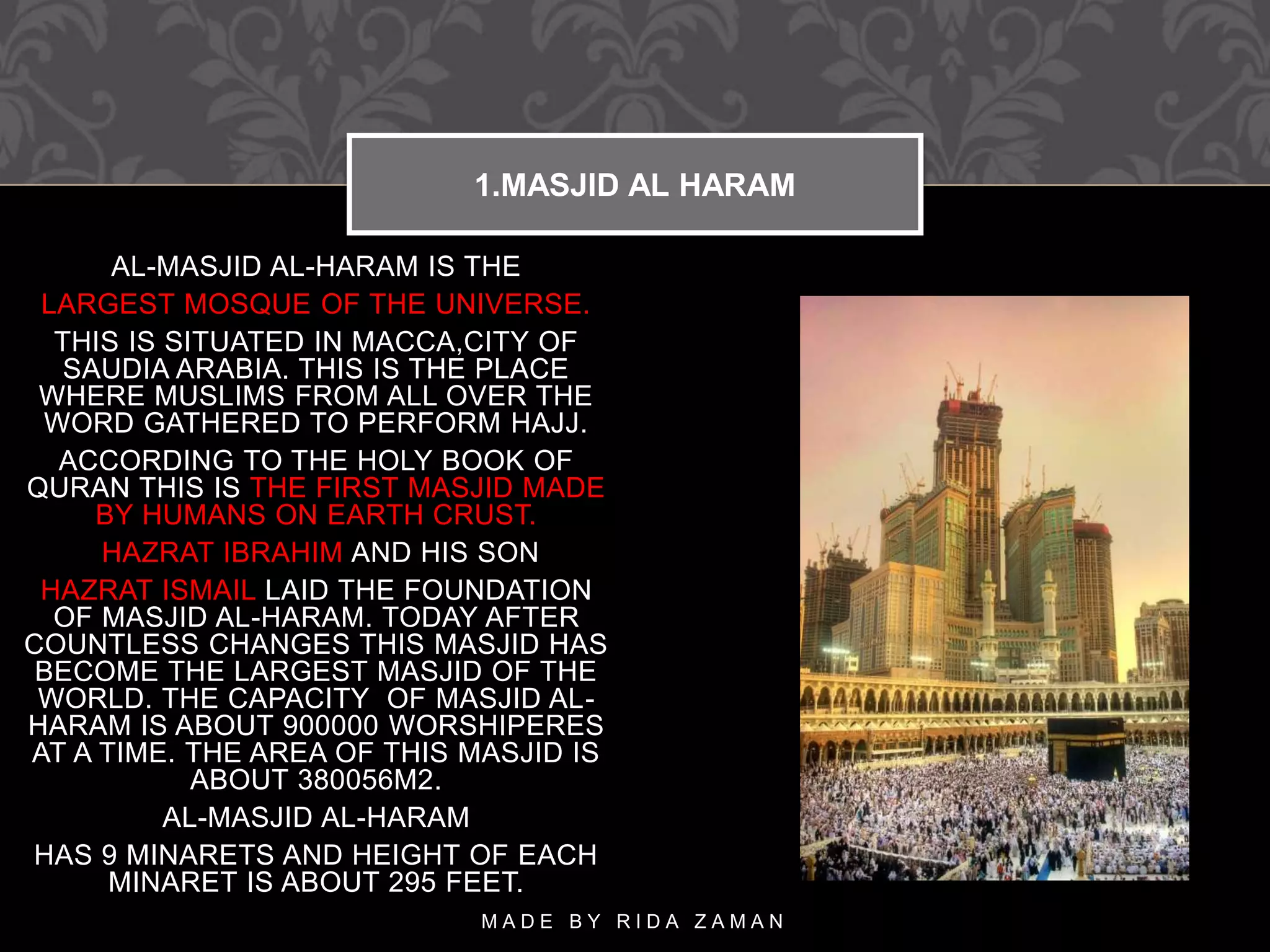 Worlds largest mosque | PPTX