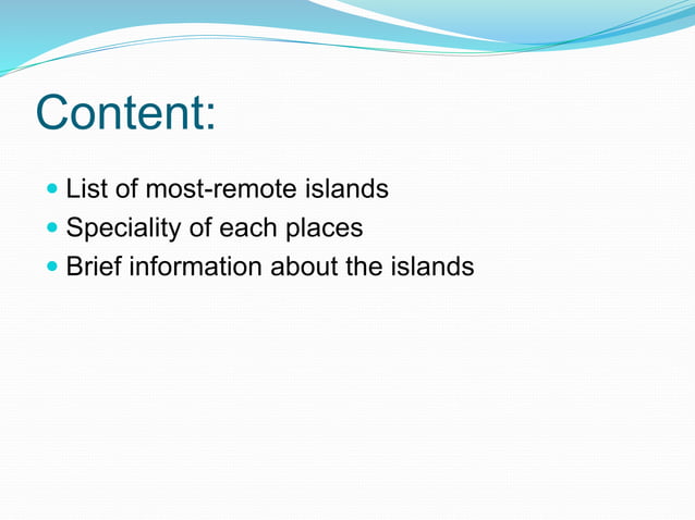 World’s most remote islands | PPT
