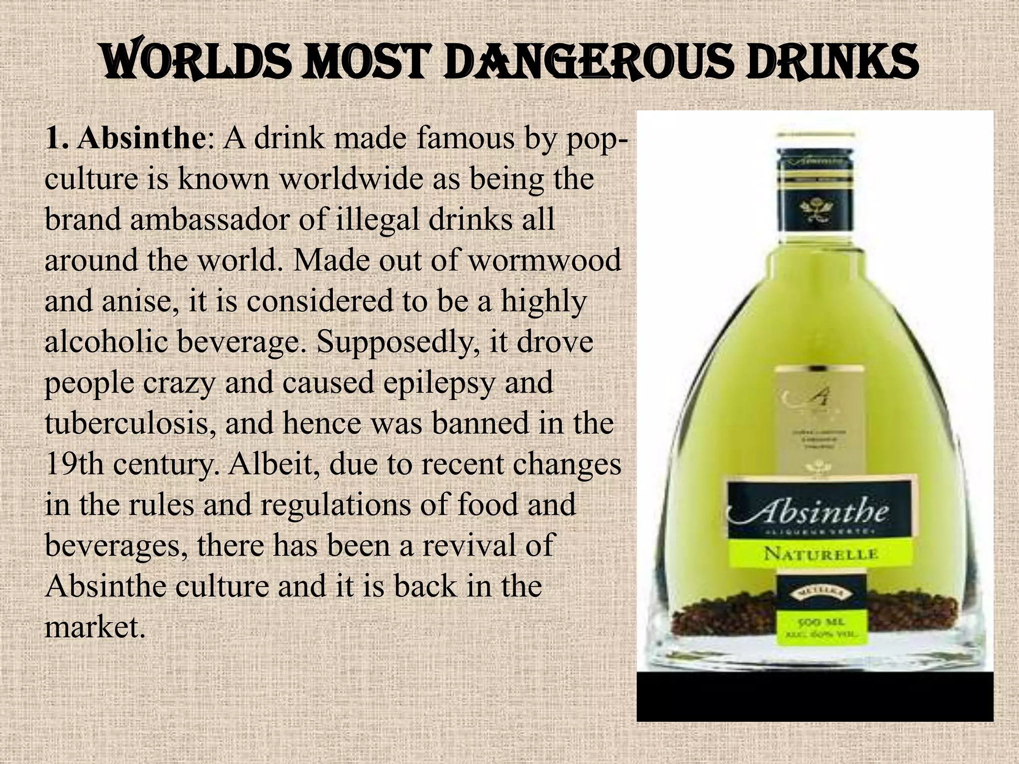 MOST DANGEROUS DRINKS | PPT
