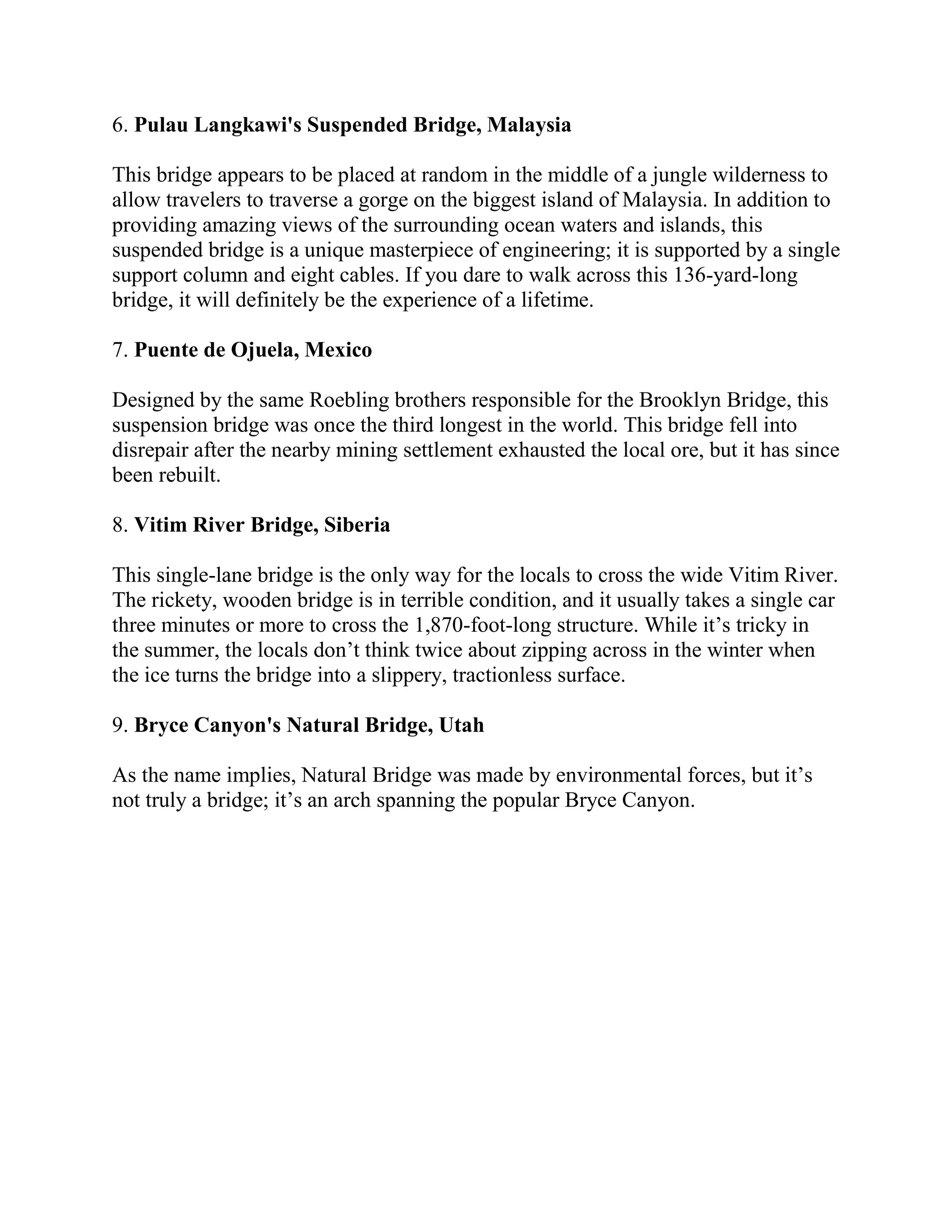 World's most extreme bridges | PDF