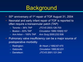 Tetralogy of fallot-Pumlmonary valve preservation | PPT