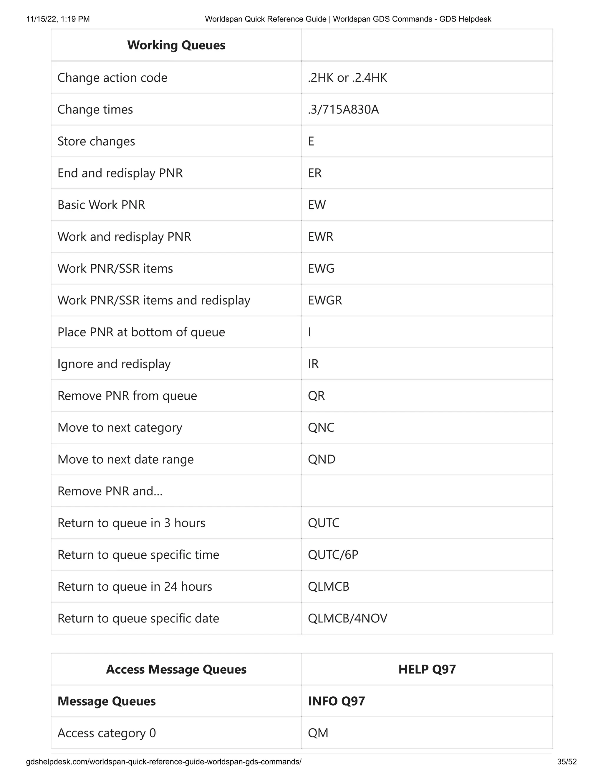 Worldspan-Quick-Reference-Guide.pdf Travel GDS commands notes for Sabre ...