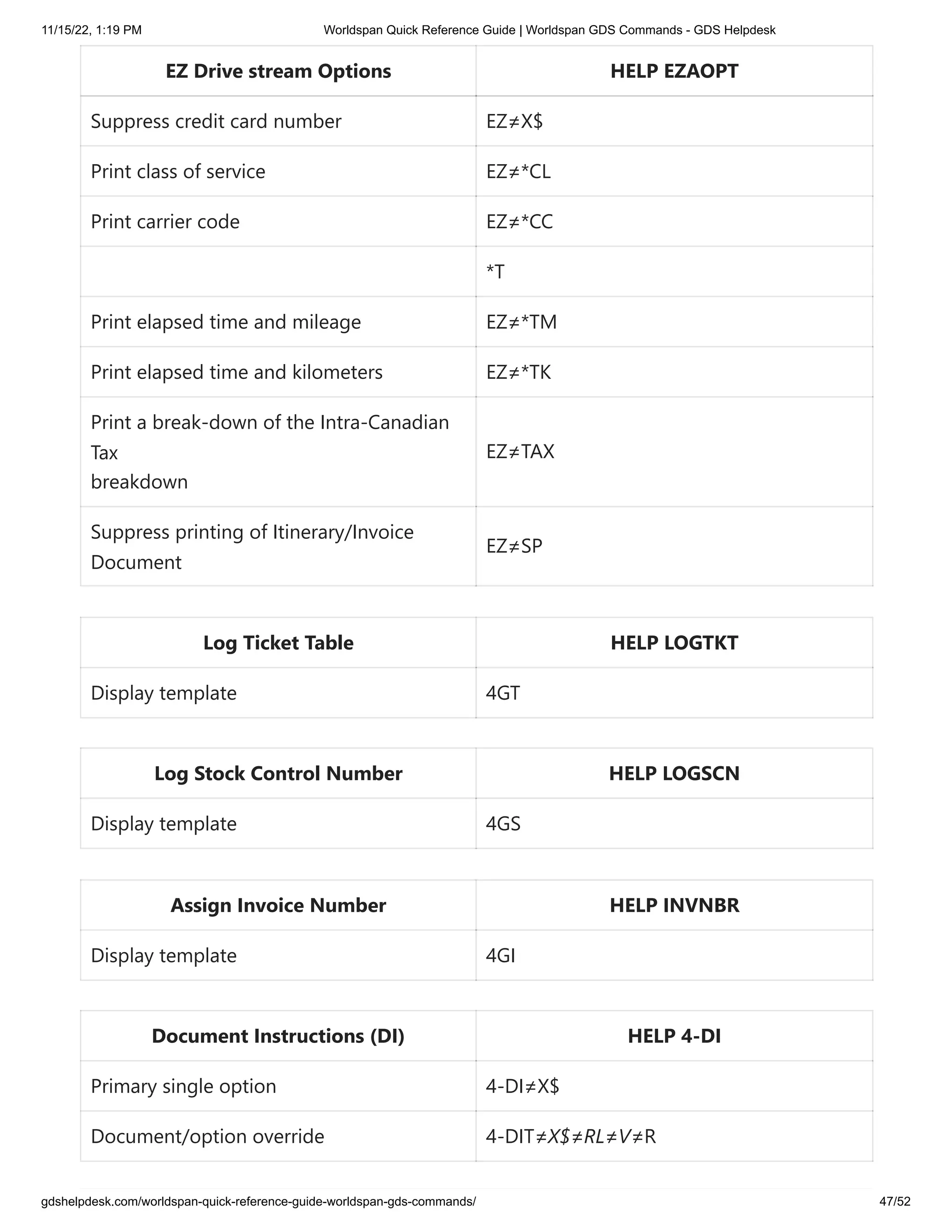 Worldspan-Quick-Reference-Guide.pdf Travel GDS commands notes for Sabre ...