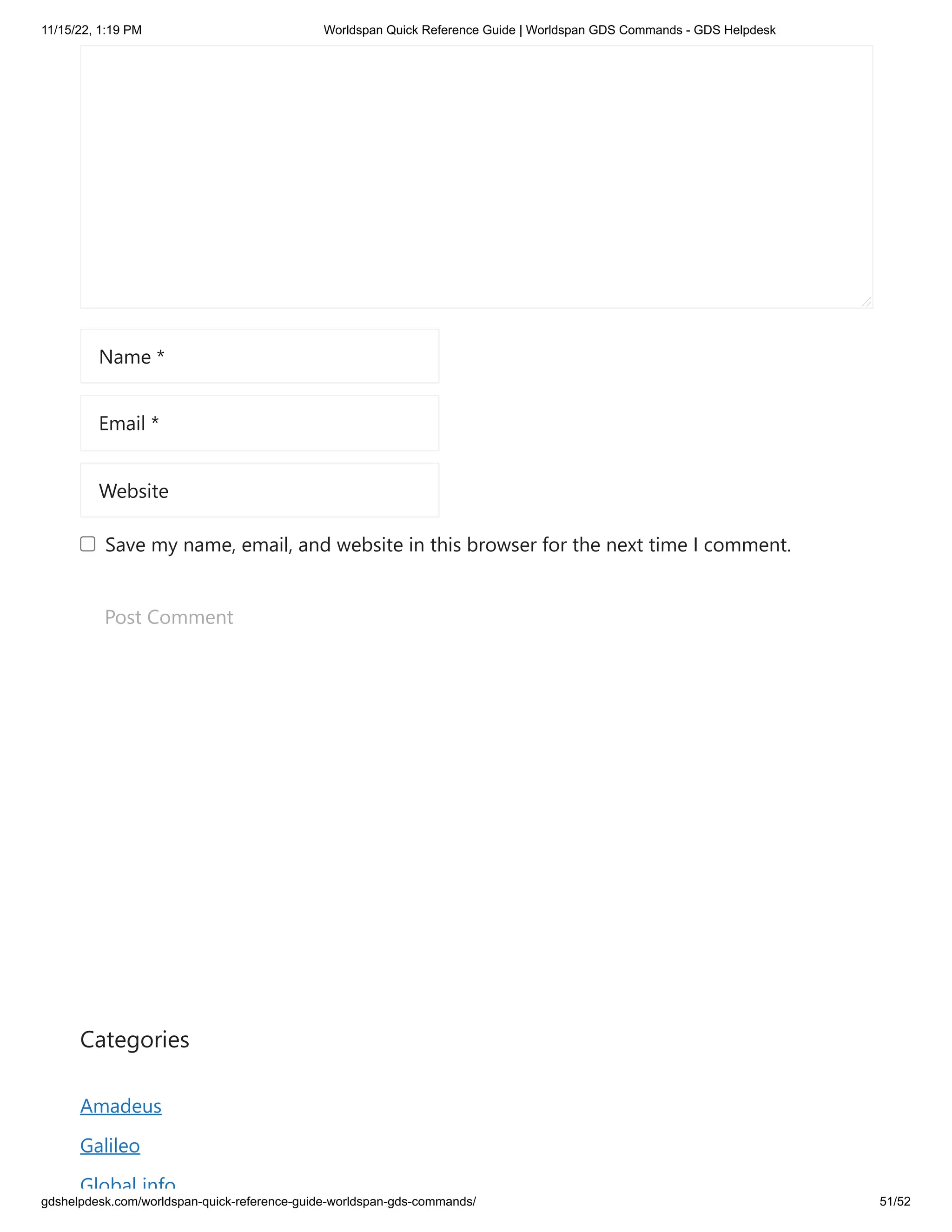 Worldspan-Quick-Reference-Guide.pdf Travel GDS commands notes for Sabre ...