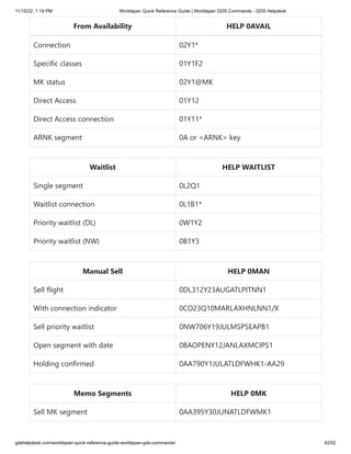 Worldspan-Quick-Reference-Guide.pdf Travel GDS commands notes for Sabre ...