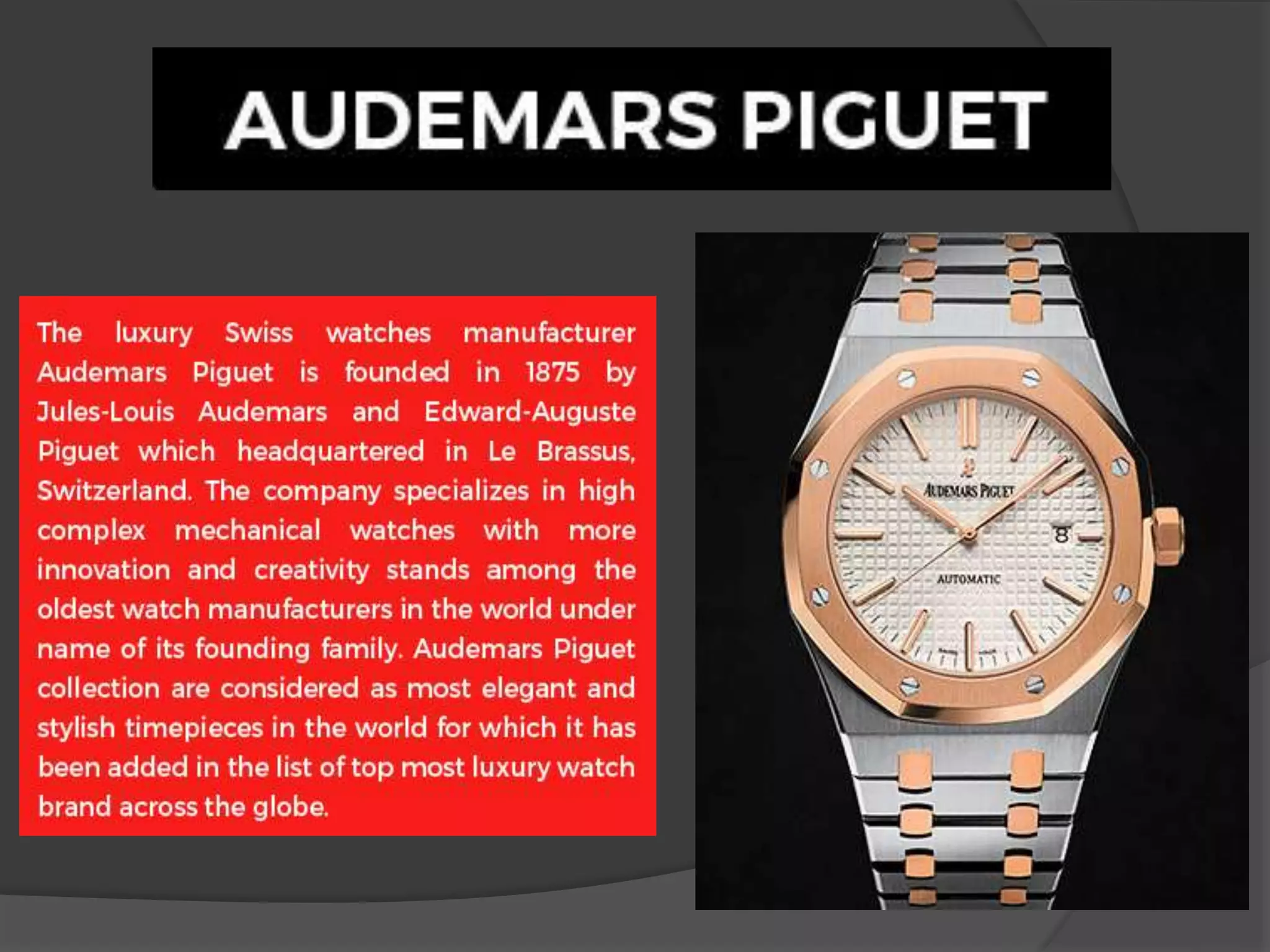 World’s top 10 luxury watch brands | PPTX