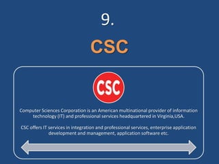 Top 20 Outsourcing companies in the World | PPTX