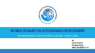 WORLD SUMMIT ON SUSTAINABLE DEVELOPMENT 2002 | PPTX