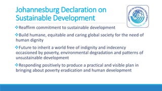 WORLD SUMMIT ON SUSTAINABLE DEVELOPMENT 2002 | PPTX