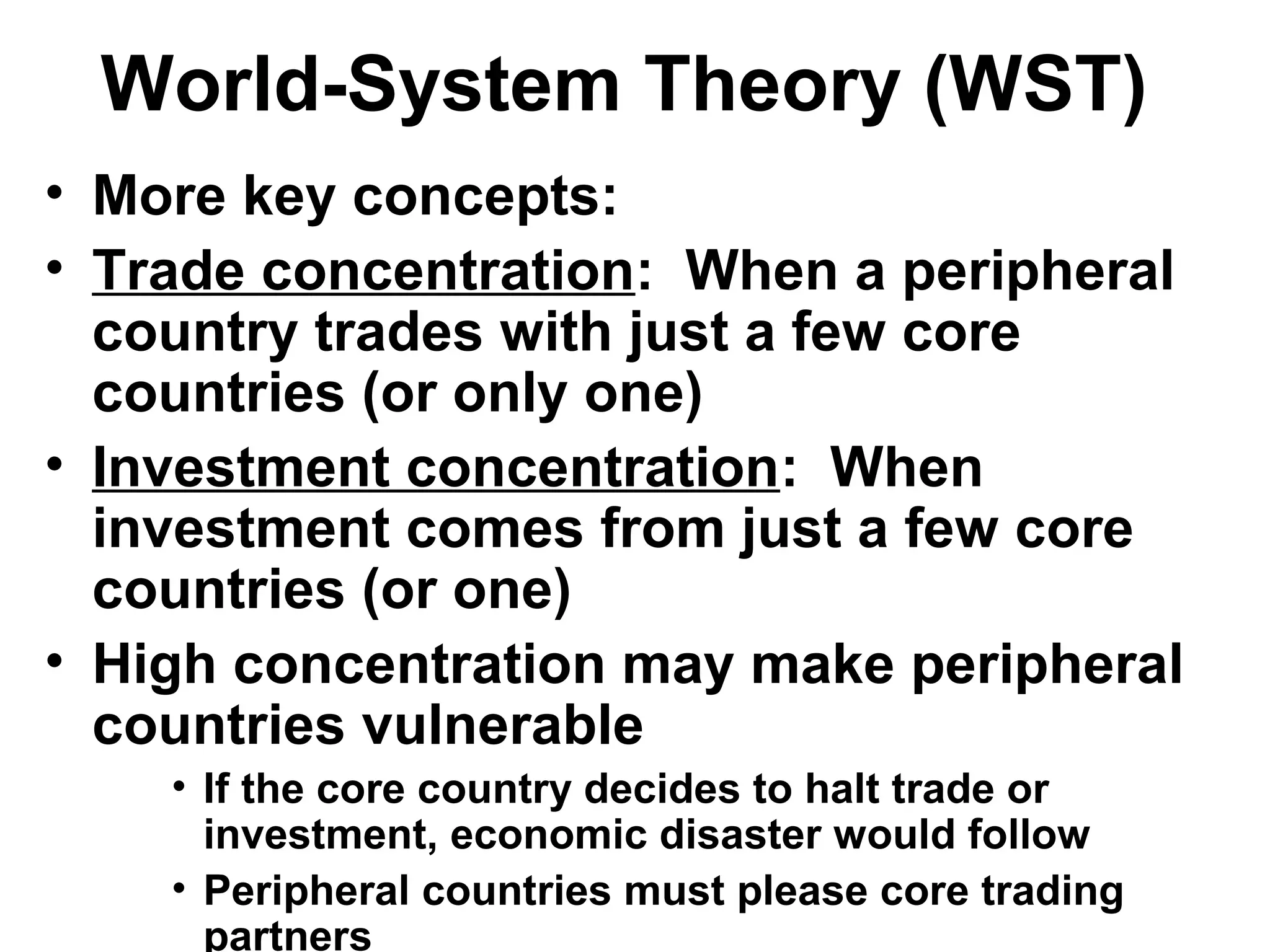 World system theory; Wallerstein | PPT