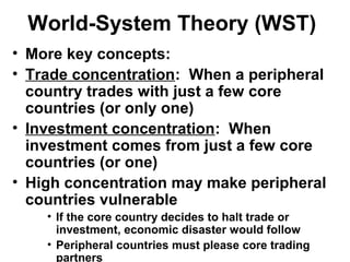 World system theory; Wallerstein | PPT