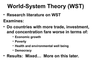 World system theory; Wallerstein | PPT