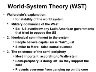 World system theory; Wallerstein | PPT