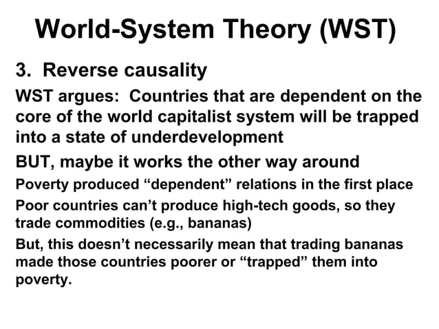 World system theory; Wallerstein | PPT | Economy | Business and Finance