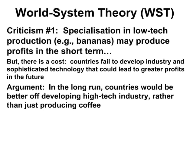 World system theory; Wallerstein | PPT | Economy | Business and Finance
