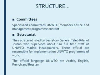 World tourism organization | PPTX