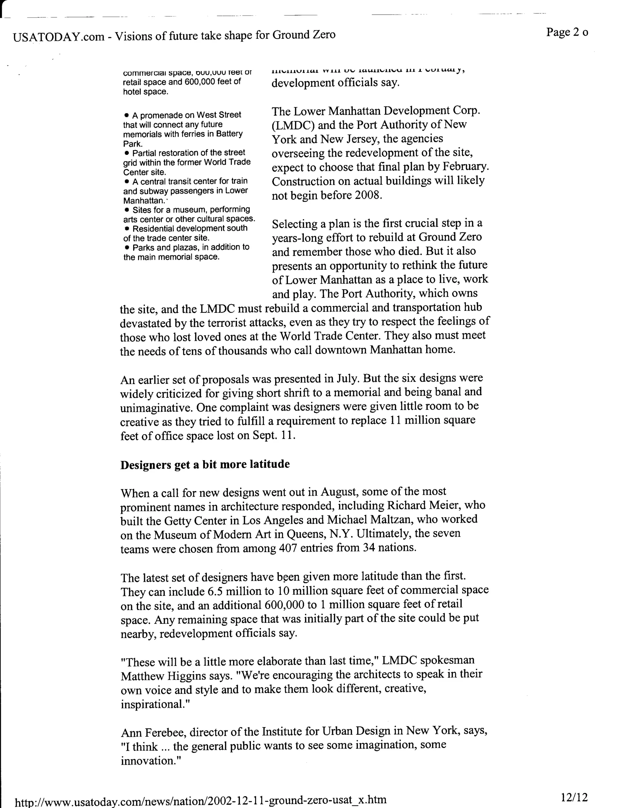 World trade center proposal | PDF