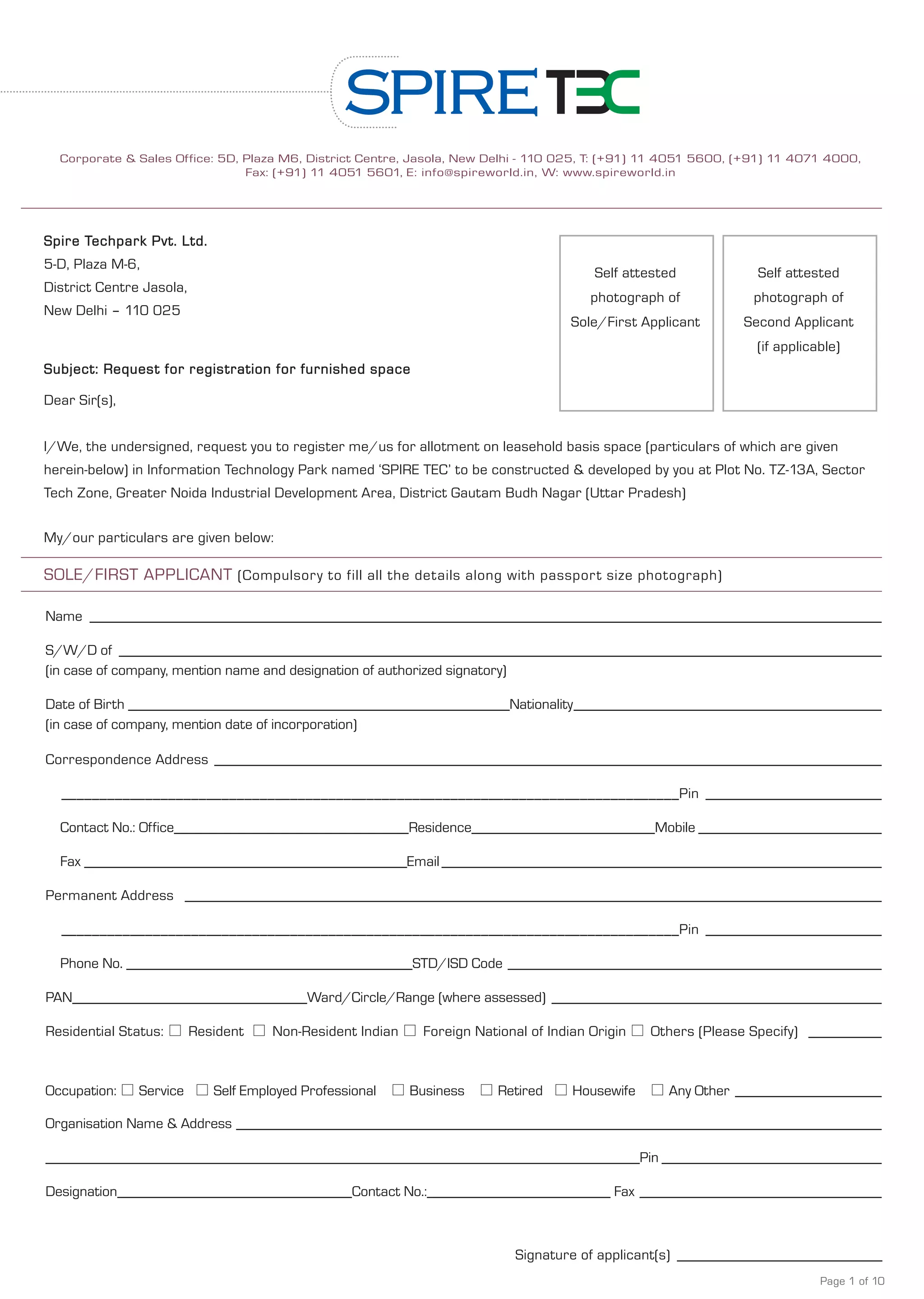 World trade centre” (wtc call-9958959555-application form | PDF