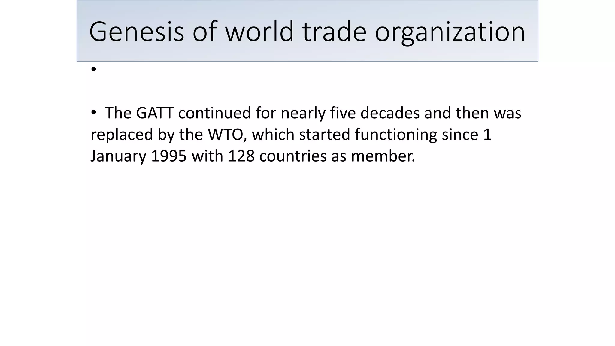 World trade organisation | PPTX