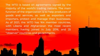 World Trade Organisation ( orgins and functions ) | PDF