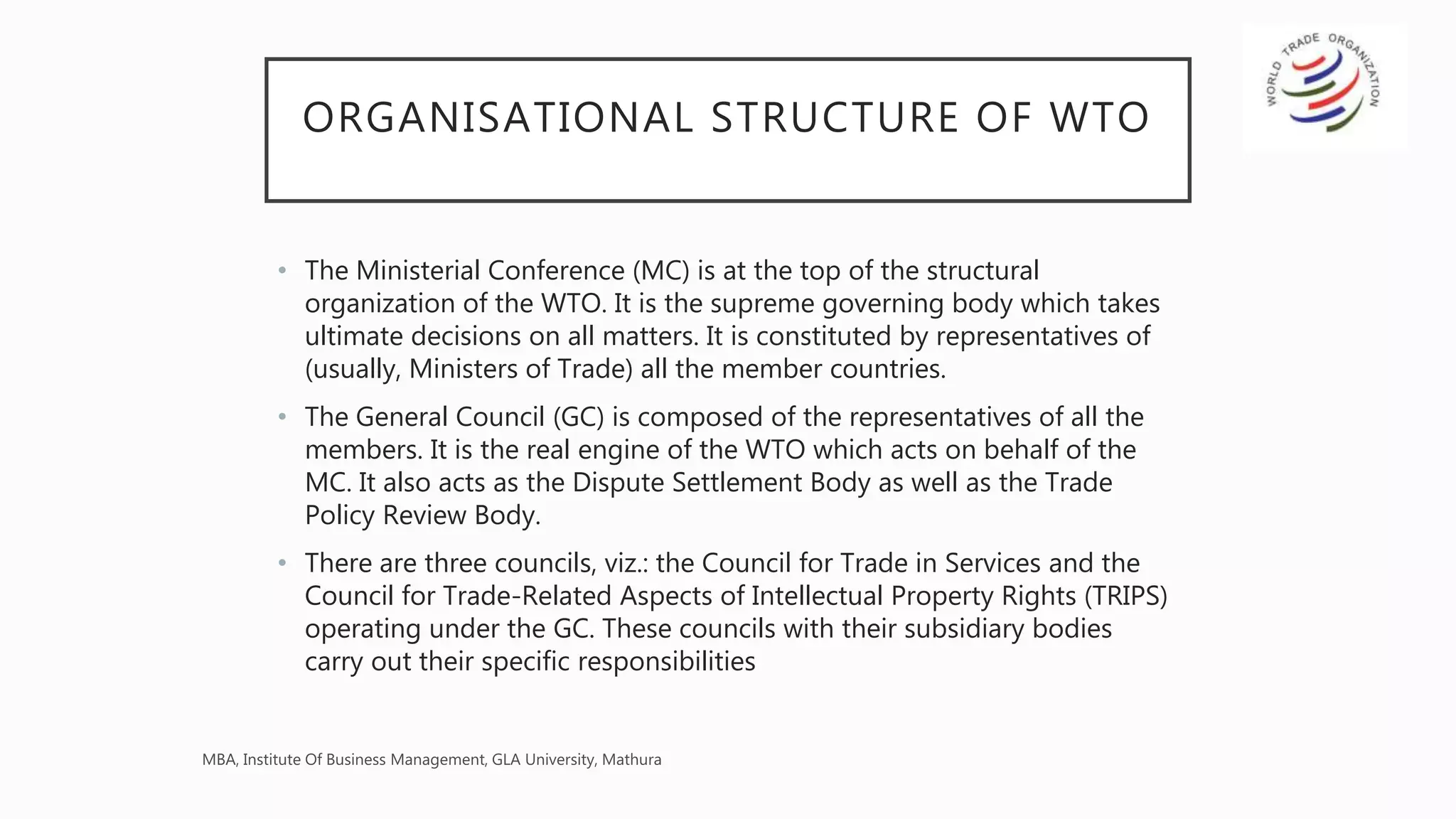 World trade organisation (WTO) | PPTX