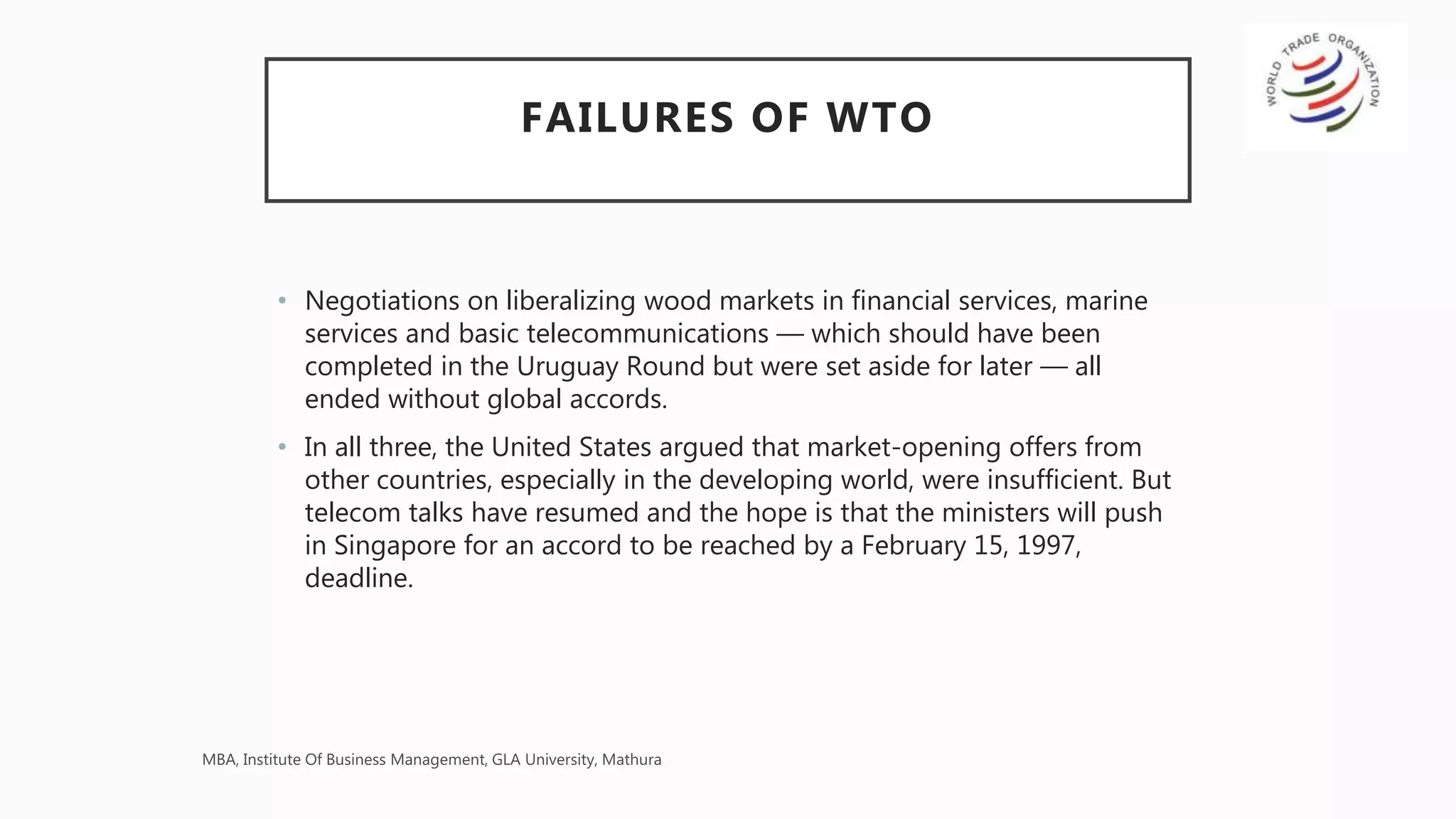 World trade organisation (WTO) | PPTX