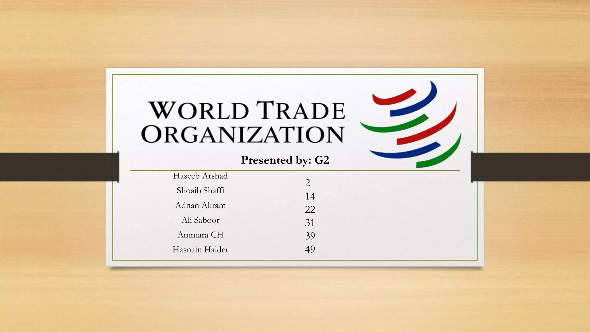 World Trade Organization | PPT
