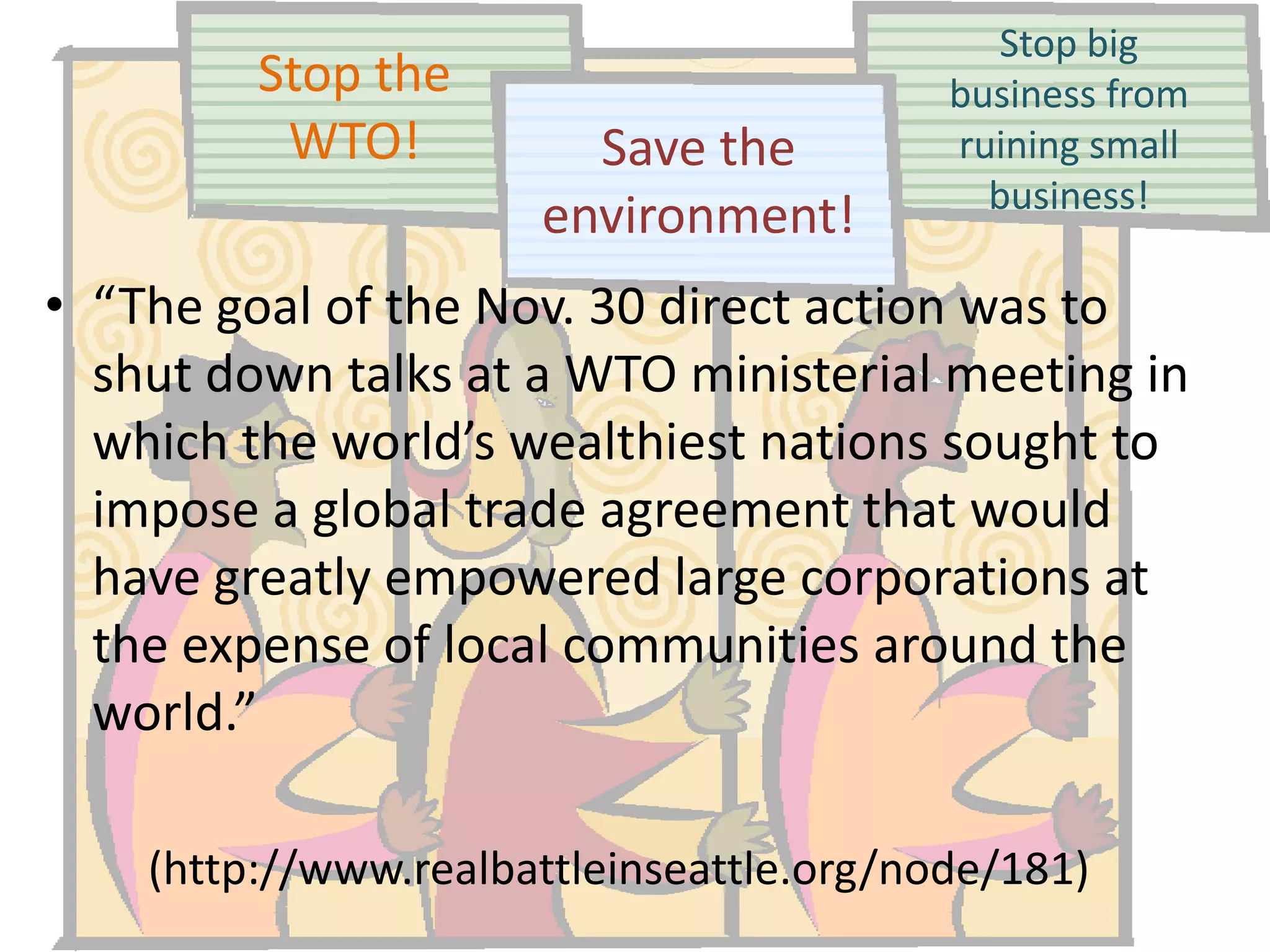 World trade organization protests in seattle power point | PPTX