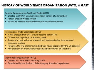 World Trade Organization History | PPTX