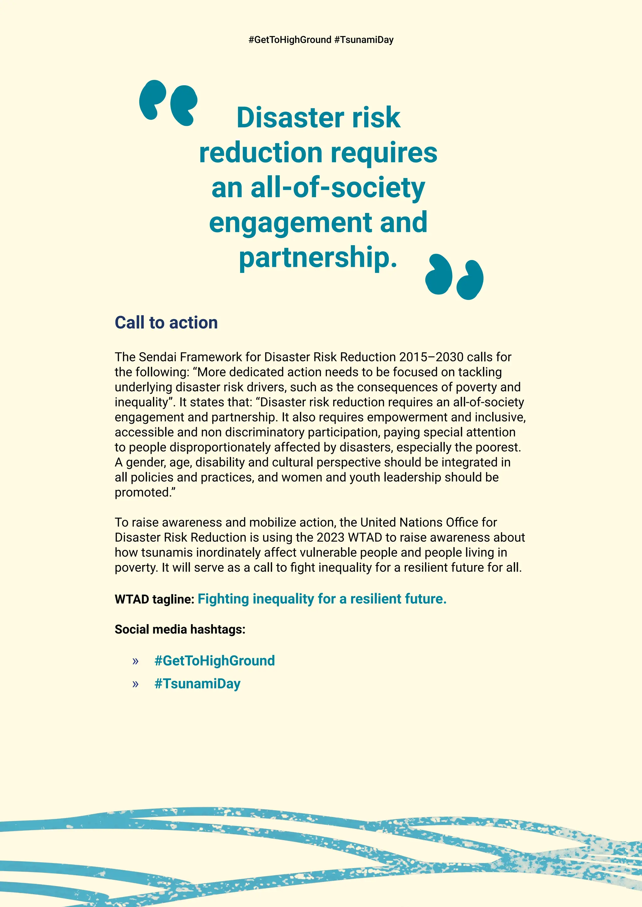 World Tsunami Awareness Day 2023 - Fighting inequality for a resilient future.pdf | Economy ...