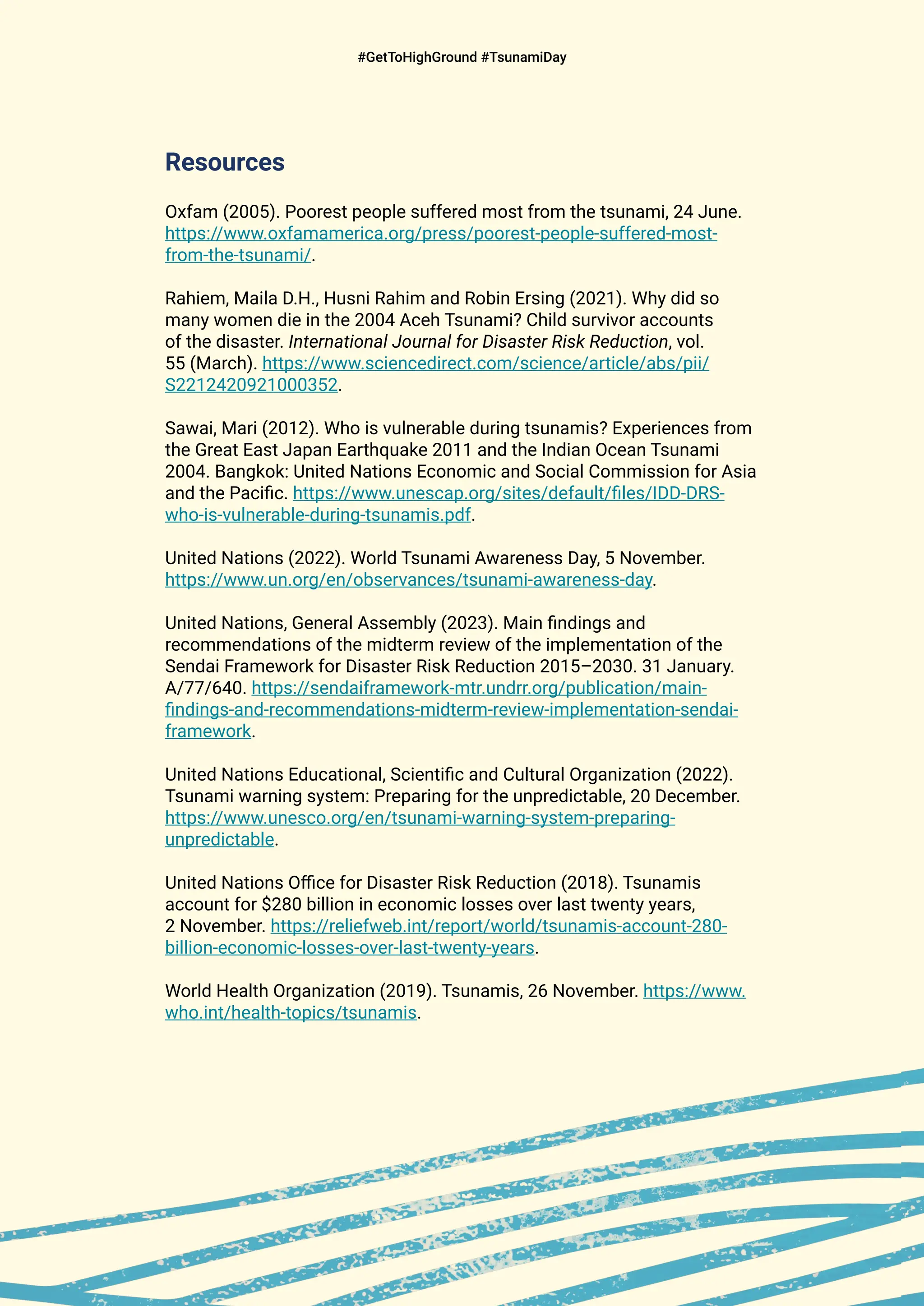 World Tsunami Awareness Day 2023 - Fighting inequality for a resilient future.pdf | Economy ...