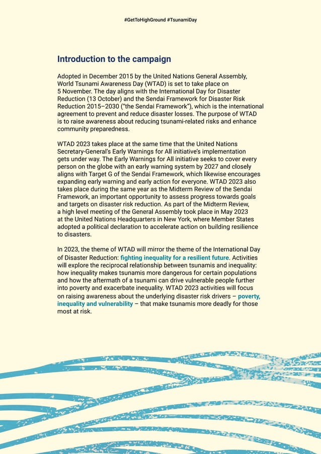 World Tsunami Awareness Day 2023 - Fighting inequality for a resilient future.pdf | Economy ...
