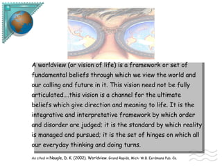 Worldview: Plato, Wine and Wordlview | PPT