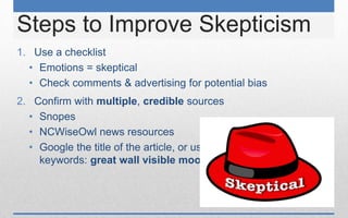 Junk News & News Literacy: Teaching Ideas | PPTX