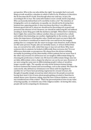 World view and personal value statement | PDF