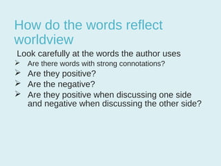 Worldview lab analysis | PPT