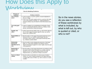 Worldview lab analysis | PPT