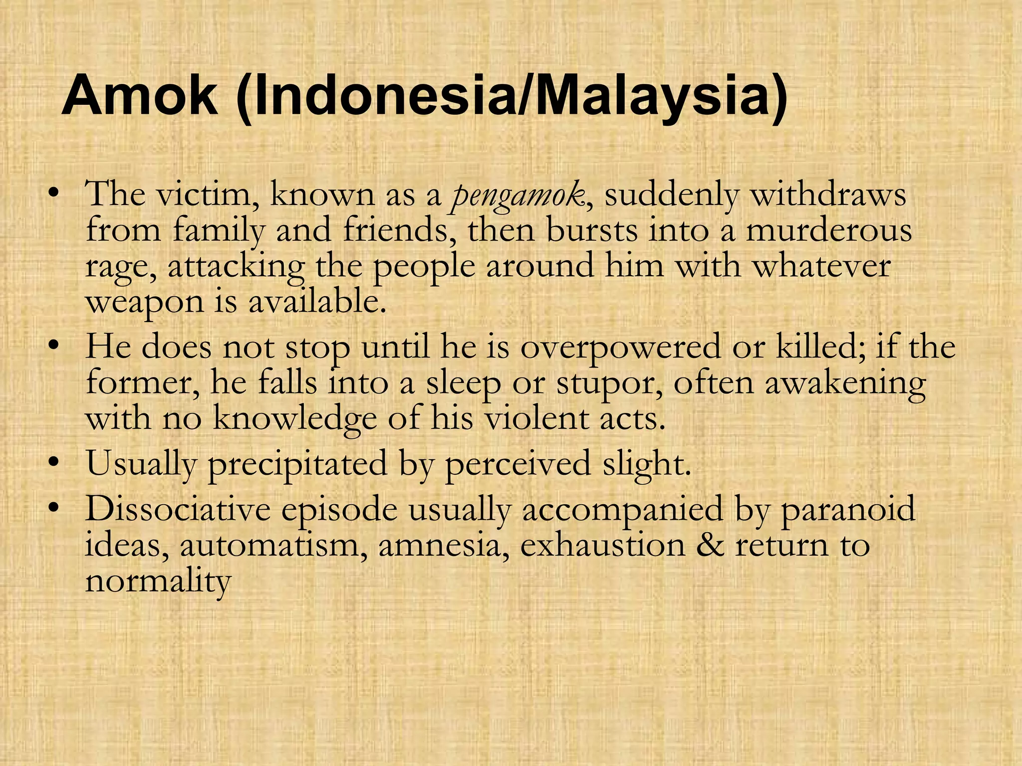 World View of Disorders and Culture Bound Syndromes | PPT | Sexual Conditions | Sexual Health