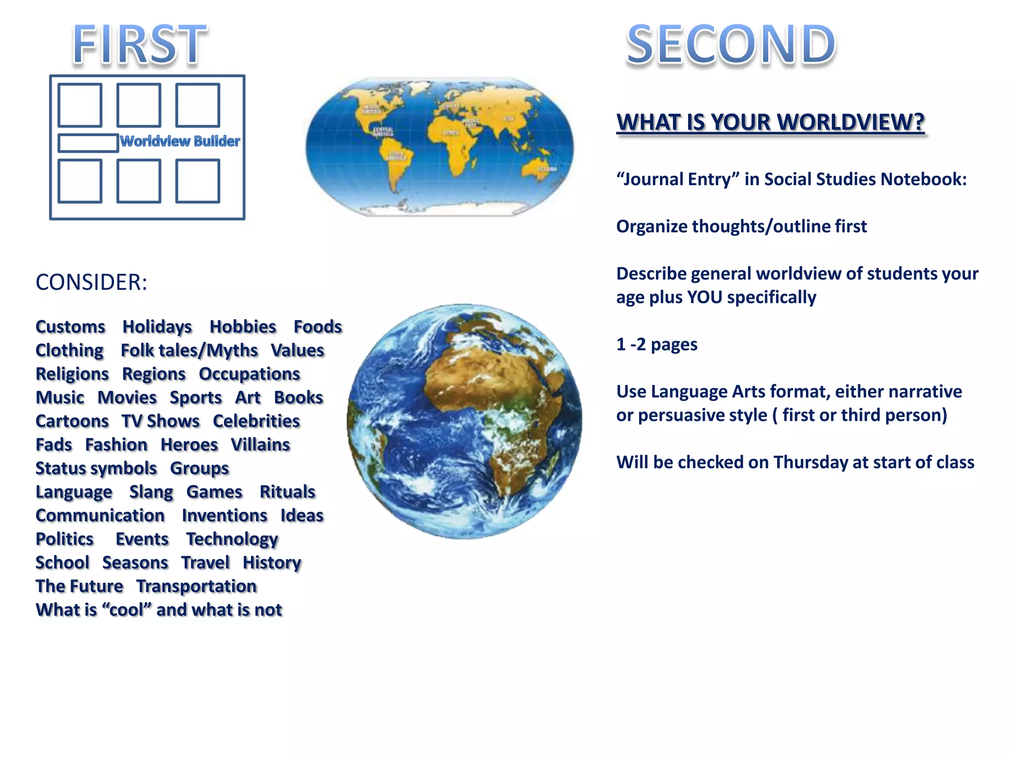 Worldview Write | PPT
