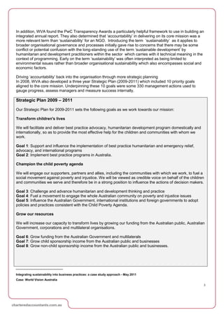World vision RSC StudyCase | PDF | Non-Profit Organizations | Industries
