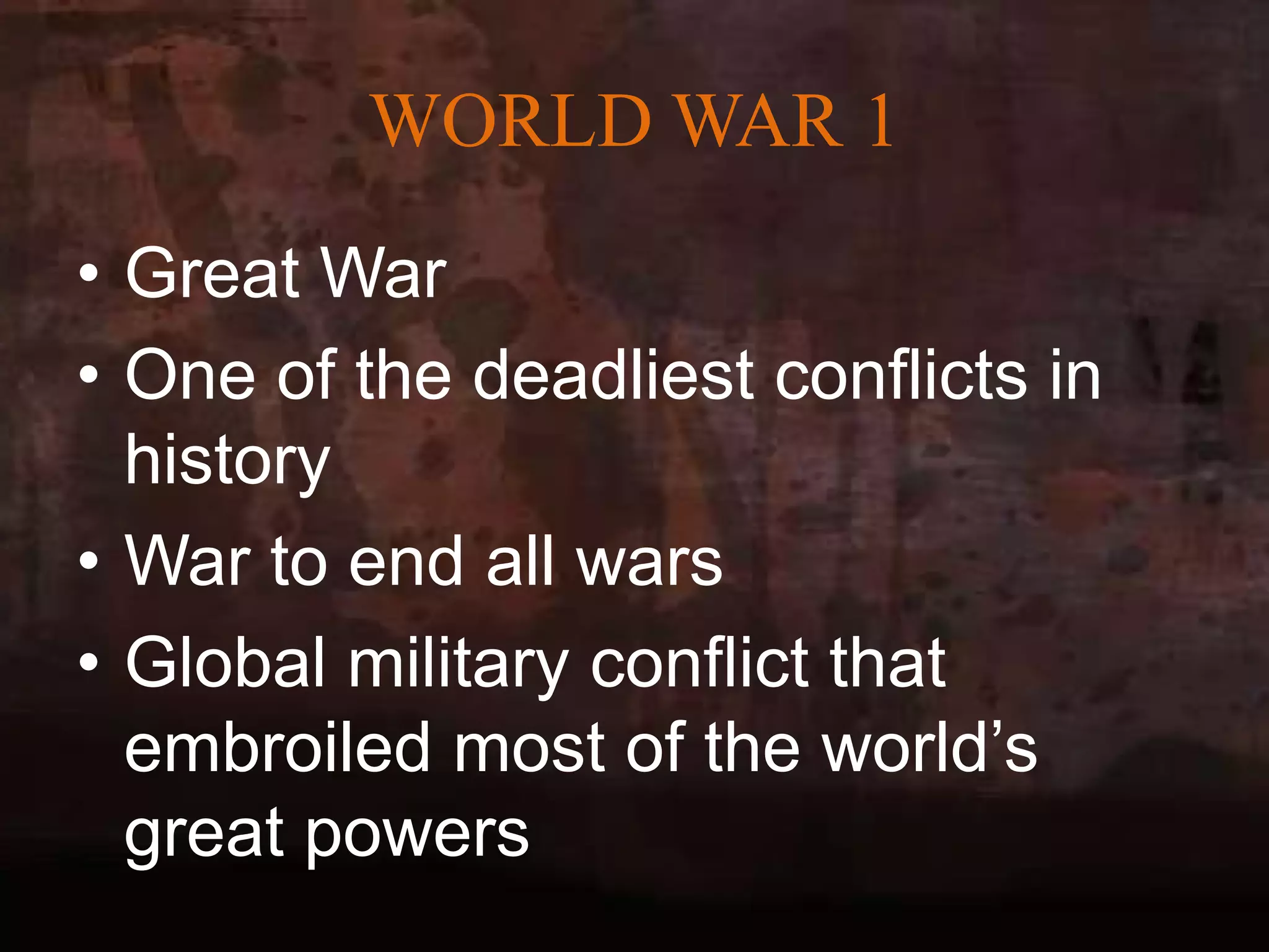 World War 1 | PPTX
