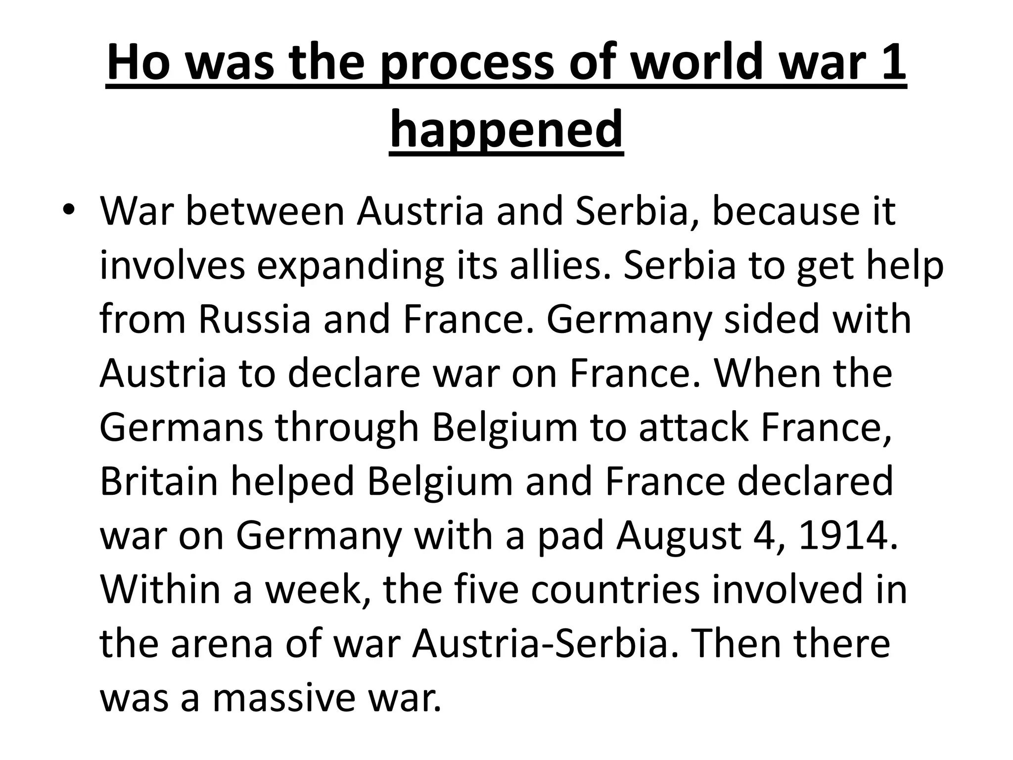 World war 1 | PPTX
