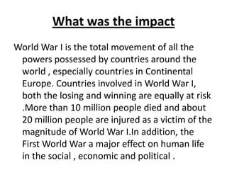 World war 1 | PPTX