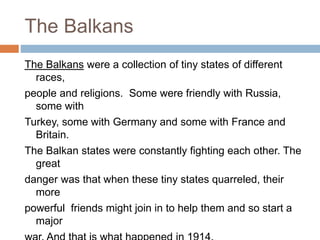 World war 1 for grade 7, 8 and 9 | PPTX