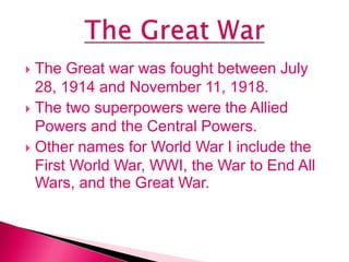 World War 1 | PPTX