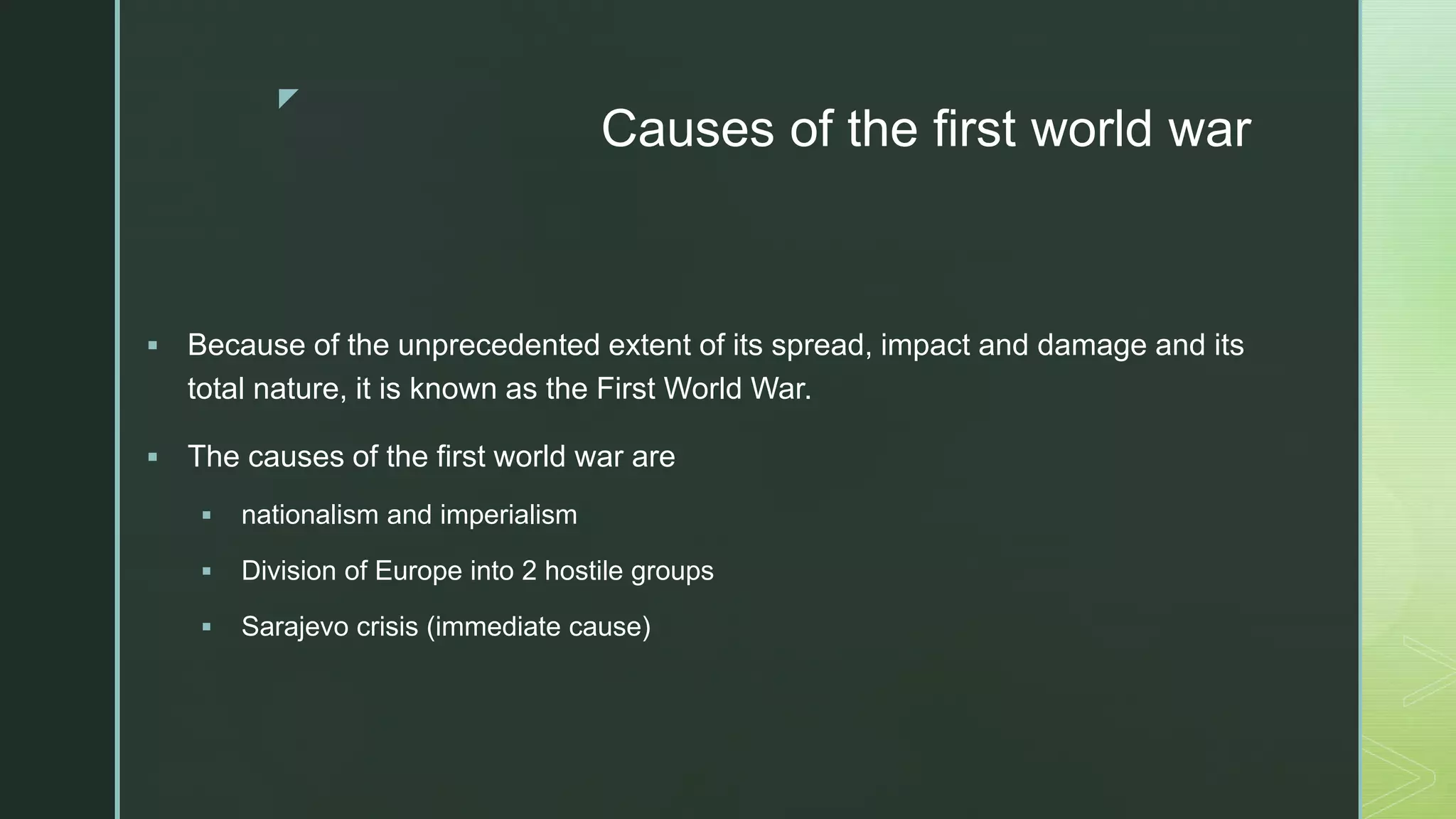 The First World War | PPTX