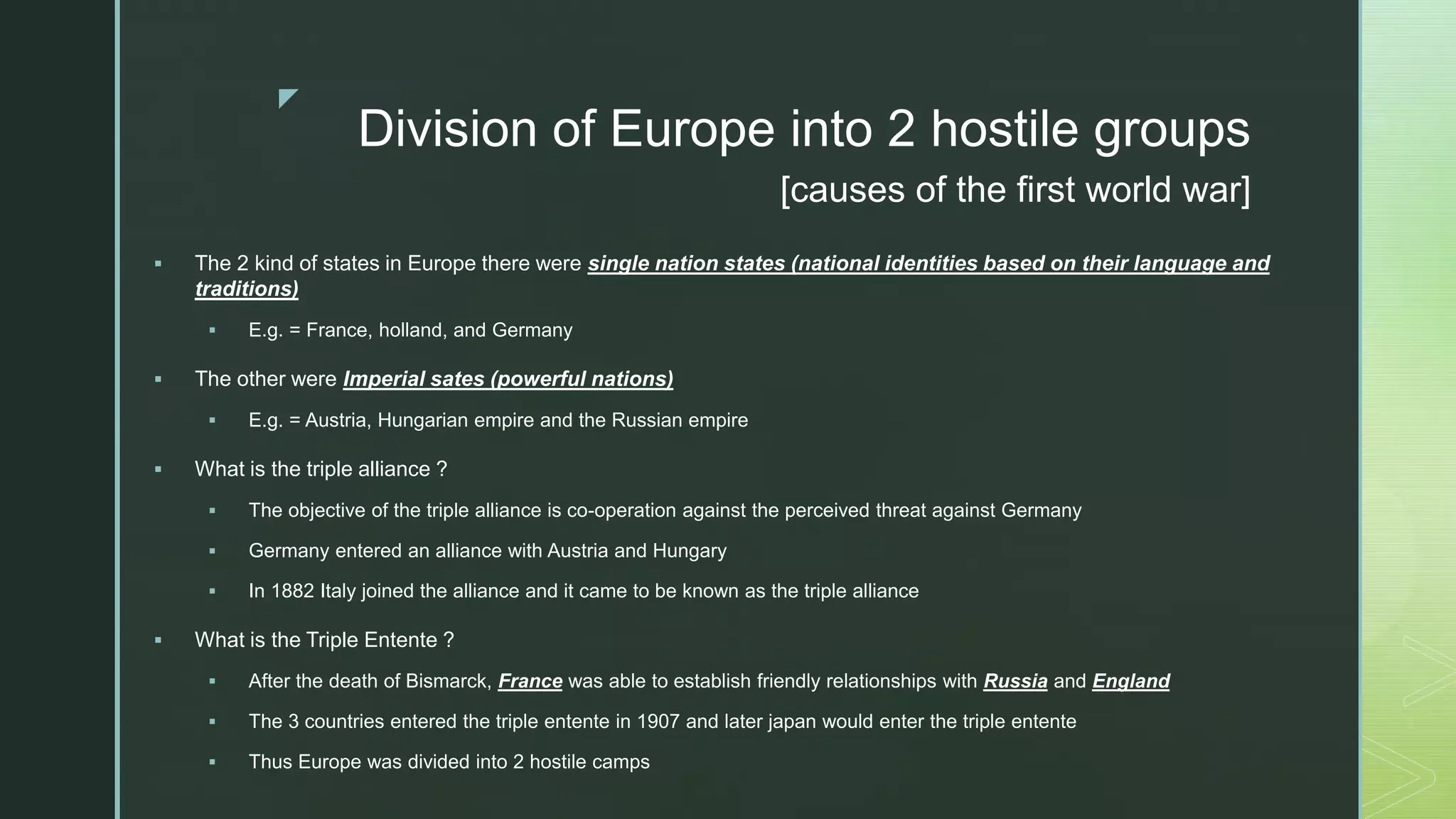 The First World War | PPTX