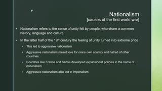 The First World War | PPTX