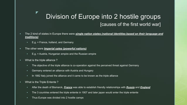 The First World War | PPTX